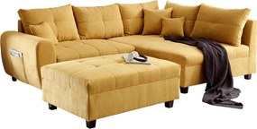 XXXLutz ROHOVÁ SEDAČKA, textil, kompozitní dřevo, žlutá MID.YOU - Sedací soupravy - 002220035705