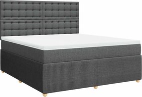 Box spring postel s matrací tmavě šedá 180x200 cm textil 3294450