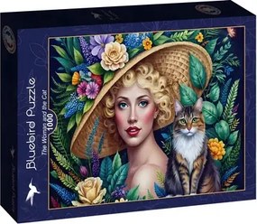 BLUEBIRD Puzzle Dáma a kočka / 1000 dílků