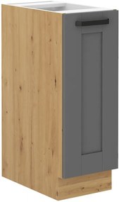 Kuchyňská skříňka LUNA 30 D CARGO BB korpus: dub artisan, barva dvířek: šedá DUST