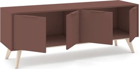 Matný TV stolek v terakotové barvě 140x53x40 cm Campus – Marckeric