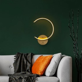 LED nástěnné svítidlo ve zlaté barvě ø 10 cm Moon – Opviq lights