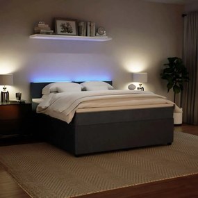 Box spring postel s matrací tmavě šedá 180x200 cm samet 3290101
