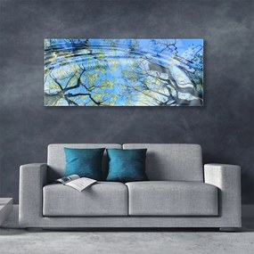 akrylový obraz Voda Stromy Umění 125x50 cm