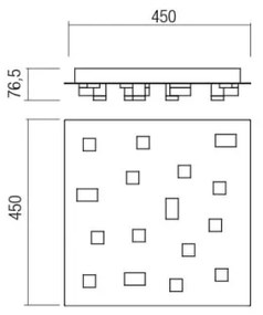 Redo 01-2016 - LED Stropní svítidlo PIXEL LED/48W/230V 3000K 45x45 cm bílá