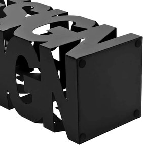 Stojan na deštníky Design ocelový černý 246793