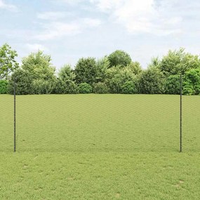 Hexagonální plot s podpěrou 10 x 1,4 m Ocel potažená PVC Šedá 3336831