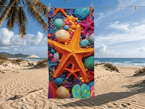 Rychleschnoucí plážová osuška COLOR SEA barevná 70 x 140 cm, 100% mikrovlákno