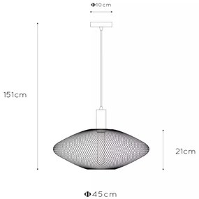 Lucide 21423/45/02 - Lustr na lanku MESH 1xE27/40W/230V