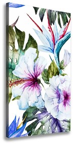 Wallmuralia Vertikální Foto obraz na plátně Havajské květiny 50x100