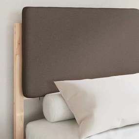 Rám postele s čalouněným čelem s čelo Taupe 140 x 190 cm 3398167
