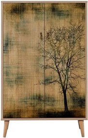 Dřevěná skříň Ananias Tree, výška 127 cm