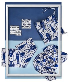 VILLA D’ESTE HOME TIVOLI Kulaté prostíráni Tulum 6 kusů, modrá, 48 cm