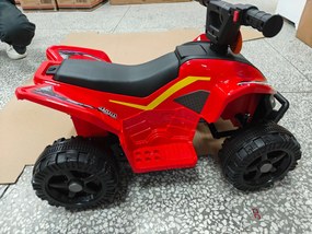 AIYAPLAY elektrická dětská čtyřkolka 6V, vpřed, 2 km/h, pro 18-48 měsíců, nosnost 25 kg, v interiéru i exteriéru, červená