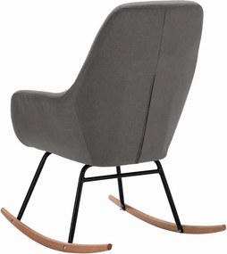 Houpací křeslo světle šedé textil 289537