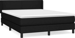 Box spring postel s matrací černá 140x200 cm textil 3129555