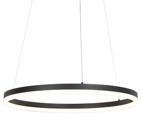 Designové kruhové závěsné svítidlo černé 60cm včetně LED a stmívače - Anello