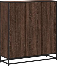 Knihovna hnědý dub 97,5 x 33 x 107,5 cm kompozitní dřevo a kov 3300864