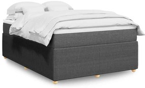 Box spring postel s matrací tmavě šedý 140 x 190 cm textil 3285568