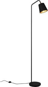 Černá stojací lampa s textilním stínidlem (výška 148 cm) Buddy – Reality
