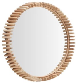 OnaDnes -20% Dřevěné závěsné zrcadlo Kave Home Polke 60 cm