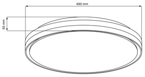 LED Stmívatelné koupelnové stropní svítidlo CASSANDRA LED/72W/230V IP44 + DO