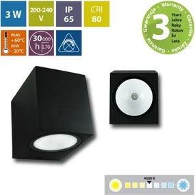 LED svítidlo McLED Revos S 3W 4000K IP65 černá ML-518.004.19.0