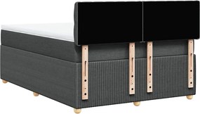 Box spring postel s matrací tmavě šedý 140 x 190 cm textil 3287459