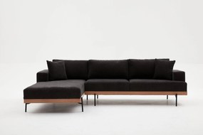 Hanah Home Rohová pohovka LIVA antracitová levá 287 cm 825BLC2815