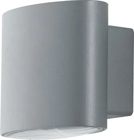 FAN LED-W-BOXTER SIL Venkovní nástěnné svítidlo LED BOXTER stříbrná hliník 2x4W 960lm CCT IP44 10x12,9x8,5 cm - FANEUROPE