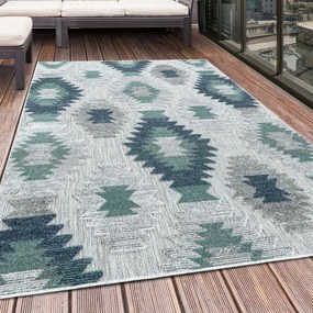 Ayyildiz, AKCE: 80x250 cm Kusový koberec Bahama 5153 Blue – na ven i na doma, modrá, chodba / předsíň