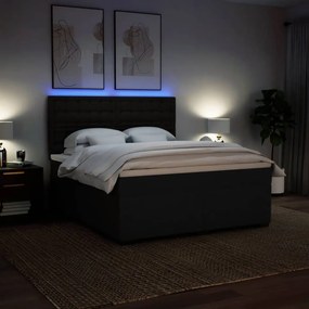 Box spring postel s matrací černá 180x200 cm textil 3292883