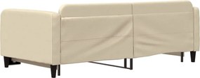 Válenda s přistýlkou krémová 100 x 200 cm textil 3196825