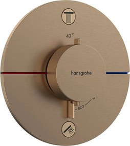 Hansgrohe ShowerSelect Comfort - Termostatická baterie pod omítku, pro 2 spotřebiče, kartáčovaný bronz 15556140