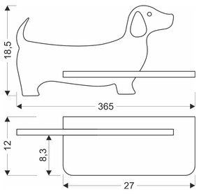 Modré dětské svítidlo Dog – Candellux Lighting