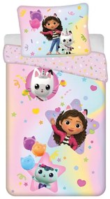 Jerry Fabrics Povlečení Gábinin kouzelný domek Rainbow 140x200, 70x90 cm