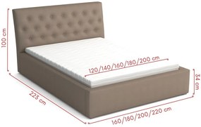 Casarredo - Komfort nábytek Čalouněná postel ANTONIO 180x200, Soft 17