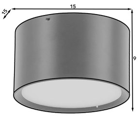 Eltap Stropní osvětlení Vallum 1A, 15x15x9cm