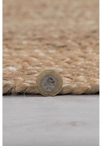 Jutový kulatý koberec v přírodní barvě ø 133 cm Capri – Flair Rugs