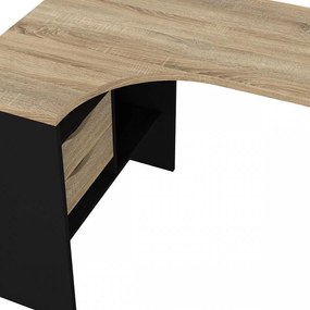 Falco Rohový psací stůl Felix 118 černá MAT/oak