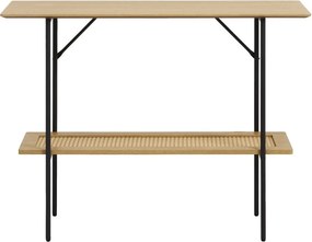 Konzolový stolek v dekoru dubu v přírodní barvě 37x100 cm Pensacola – Unique Furniture