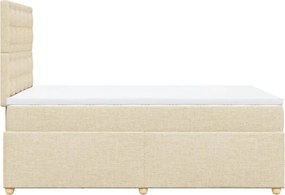 Box spring postel s matrací krémová 120x200 cm textil 3291266