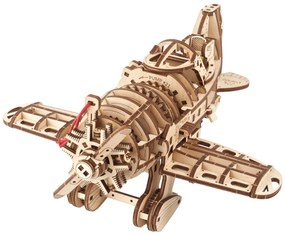 Ugears 3D dřevěné mechanické puzzle Letadlo Mad Hornet