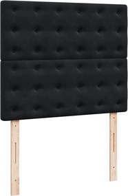 Box spring postel s matrací černá 120 x 200 cm samet 3293196