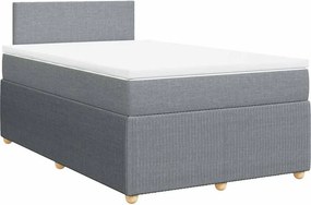 Box spring postel s matrací světle šedá 120x190 cm textil 3287388