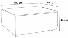 Růžový manšestrový taburet Nihad – Bobochic Paris