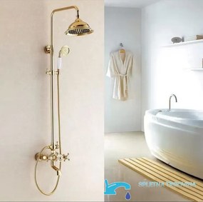 Nástěnný zlatý sprchový panel EYN NTG87262 s otočným výtokem
