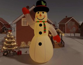 vidaXL Vánoční nafukovací sněhulák s LED diodami 805 cm [345281]