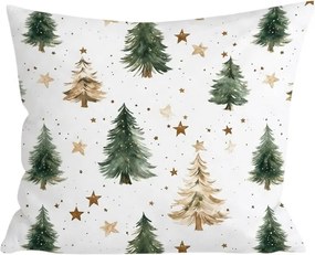 Bavlněný povlak na polštář CHRISTMAS FOREST 45x45 cm, barevný