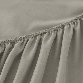 Prostěradlo z mikrovlákna MICROVELLE světle šedé 90x200 cm